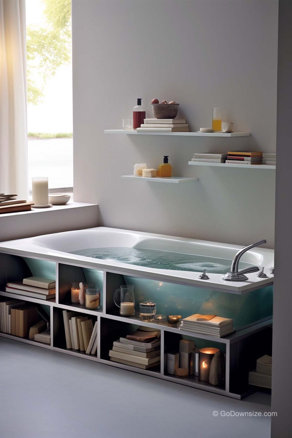 17 Amazing Bathtubs For Small Spaces (With Storage) | GoDownsize