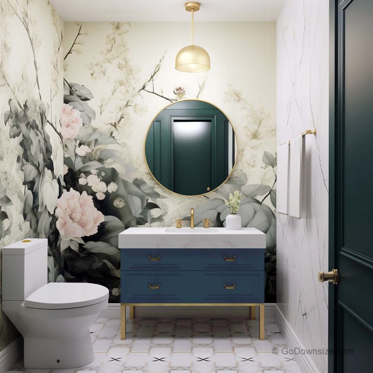 Small Bathrooms With Wallpaper: 30 Beautiful Ideas | GoDownsize