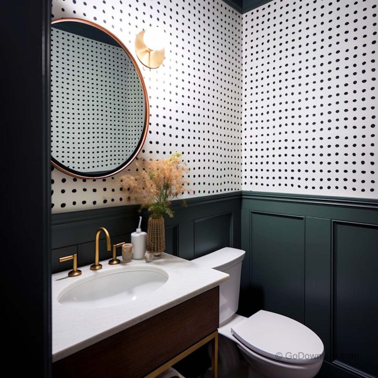 Small Bathrooms With Wallpaper: 30 Beautiful Ideas | GoDownsize