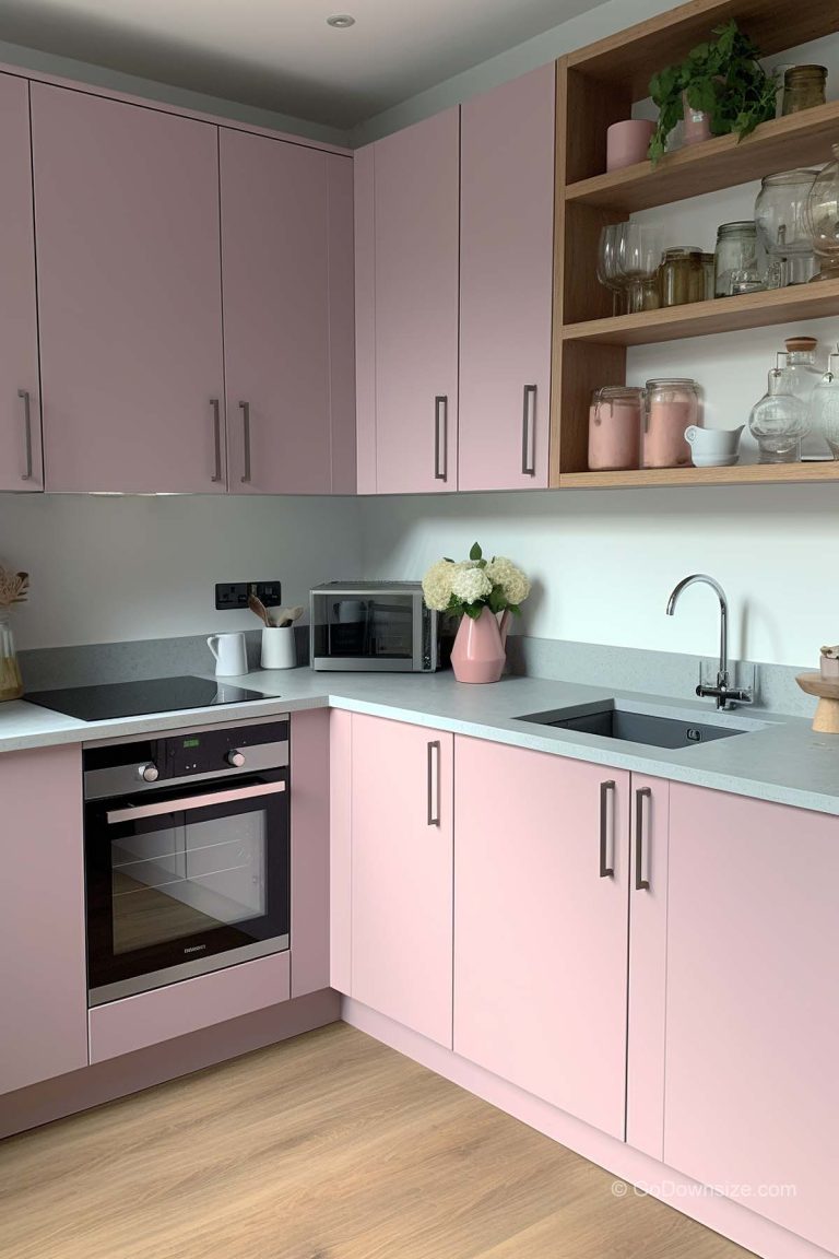 20 Dusty Rose Kitchen Designs (Small Spaces) | GoDownsize