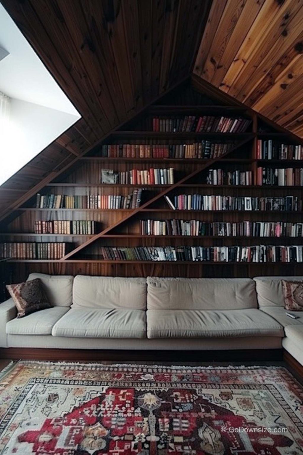 17 Bookshelves for angled walls that look amazing | GoDownsize