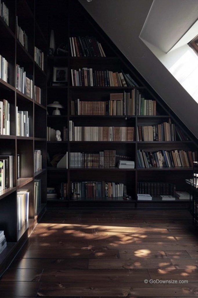 17 Bookshelves for angled walls that look amazing | GoDownsize