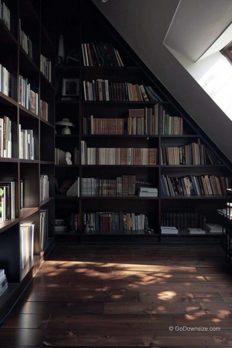 17 Bookshelves for angled walls that look amazing | GoDownsize