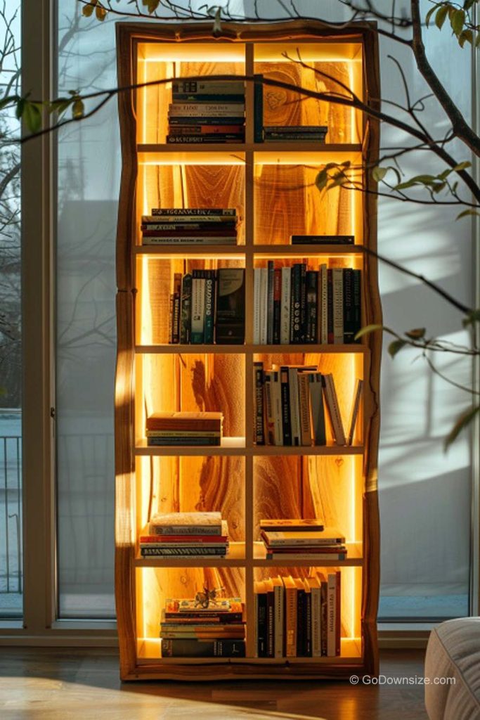 27 Bookshelves With Lights That Look Amazing | GoDownsize