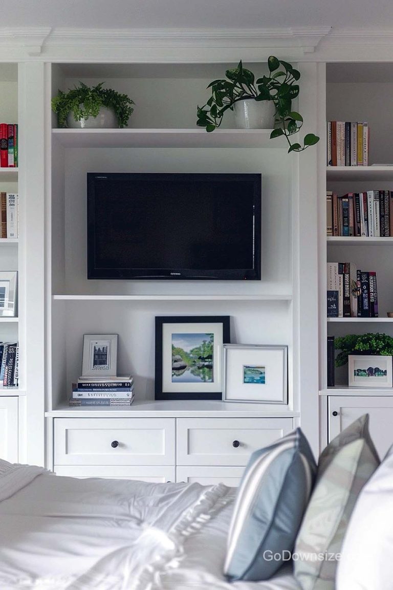 27 Bookshelves With TVs That Look Amazing | GoDownsize