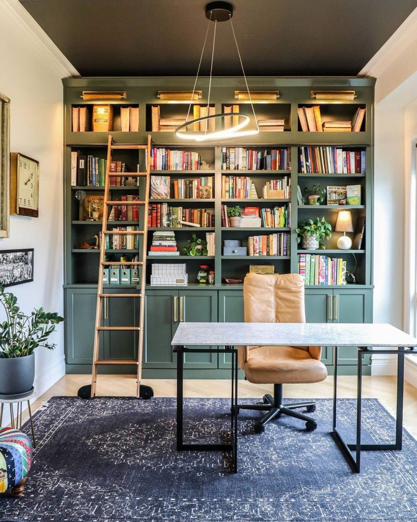 30 Bookshelves With Plants That Look Amazing | GoDownsize